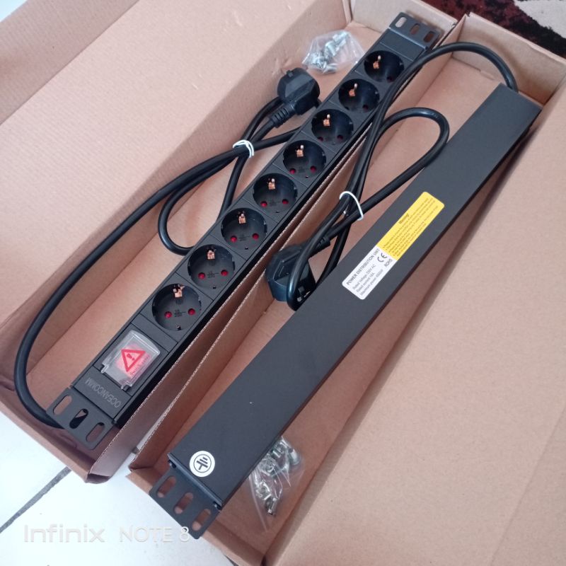 Jual PDU RACK SERVER 8port/power distribution unit for cabinet/PDU 8 lubang | Shopee Indonesia