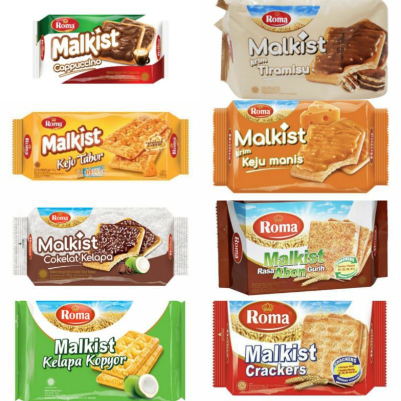 Jual [HALAL] ROMA Malkist Biscuit Aneka Rasa Abon/ Keju manis ...