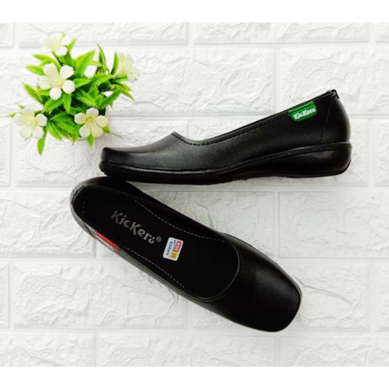 Jual SEPATU KERJA PUTRI FLAT SOL TREPES PUTIH POLOS ASLI CANTIK PREMIUM ...