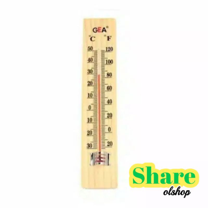 Jual Termometer Dinding Kayu / Thermometer Ruang Kayu Gea Thermo Wooden ...