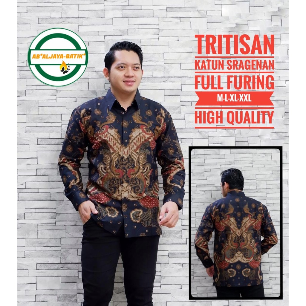 Jual TRITISAN ATASAN KEMEJA BAJU BATIK PRIA PREMIUM LENGAN PANJANG ...