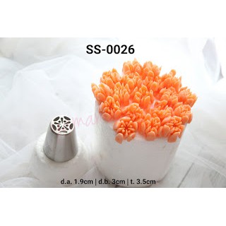 Jual SS-0026 Spuit pipping tip rusia kecil bunga flower buttercream ...