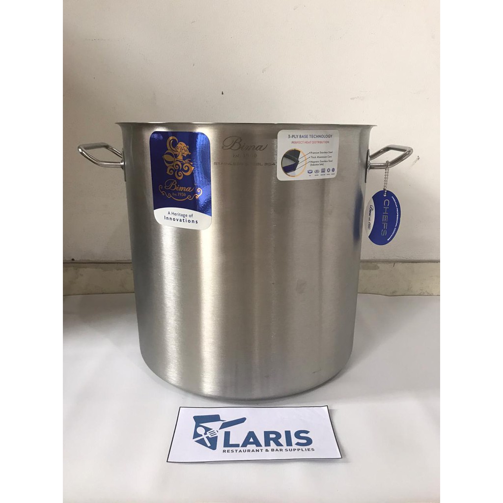 Jual Bima Chef Stock Pot 32cm 25,7 Liter Panci Stainless Bima Bahan ...