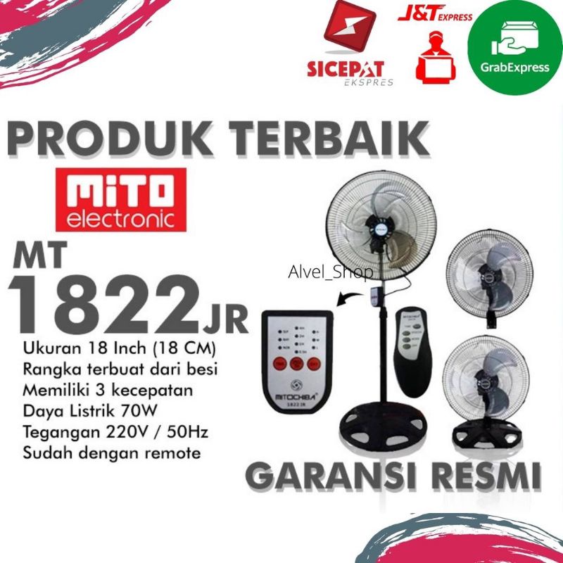 Jual Mitochiba Kipas Angin Besi 18" Remote Control 3in1 Tornado MT 1822JR/1822SR | Shopee Indonesia
