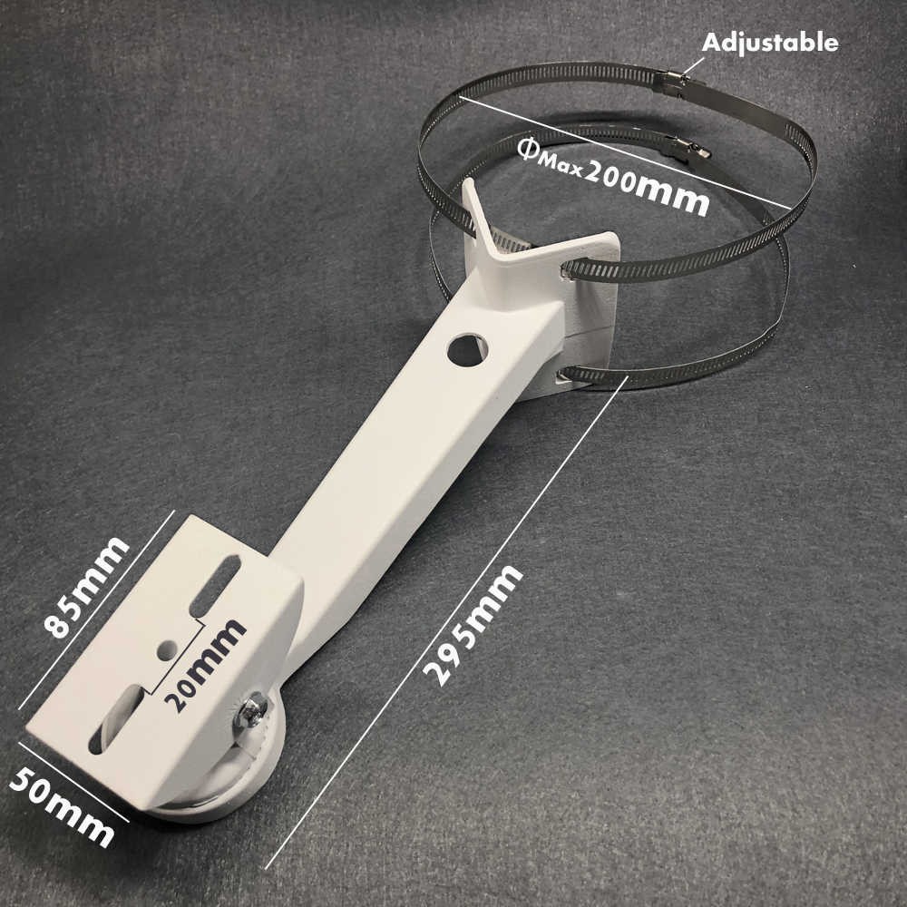 Jual BRACKET CCTV TIANG METAL 20cm Kolom Mount Loop - Bracket wirt arm ...