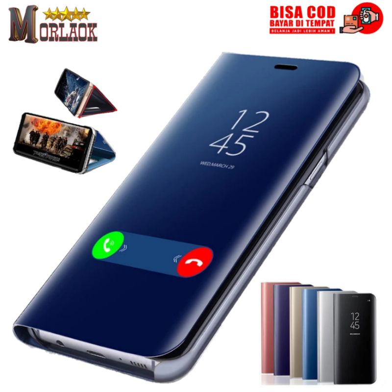 Jual Case Realme C25 2021 Clear View Standing Cover | Shopee Indonesia