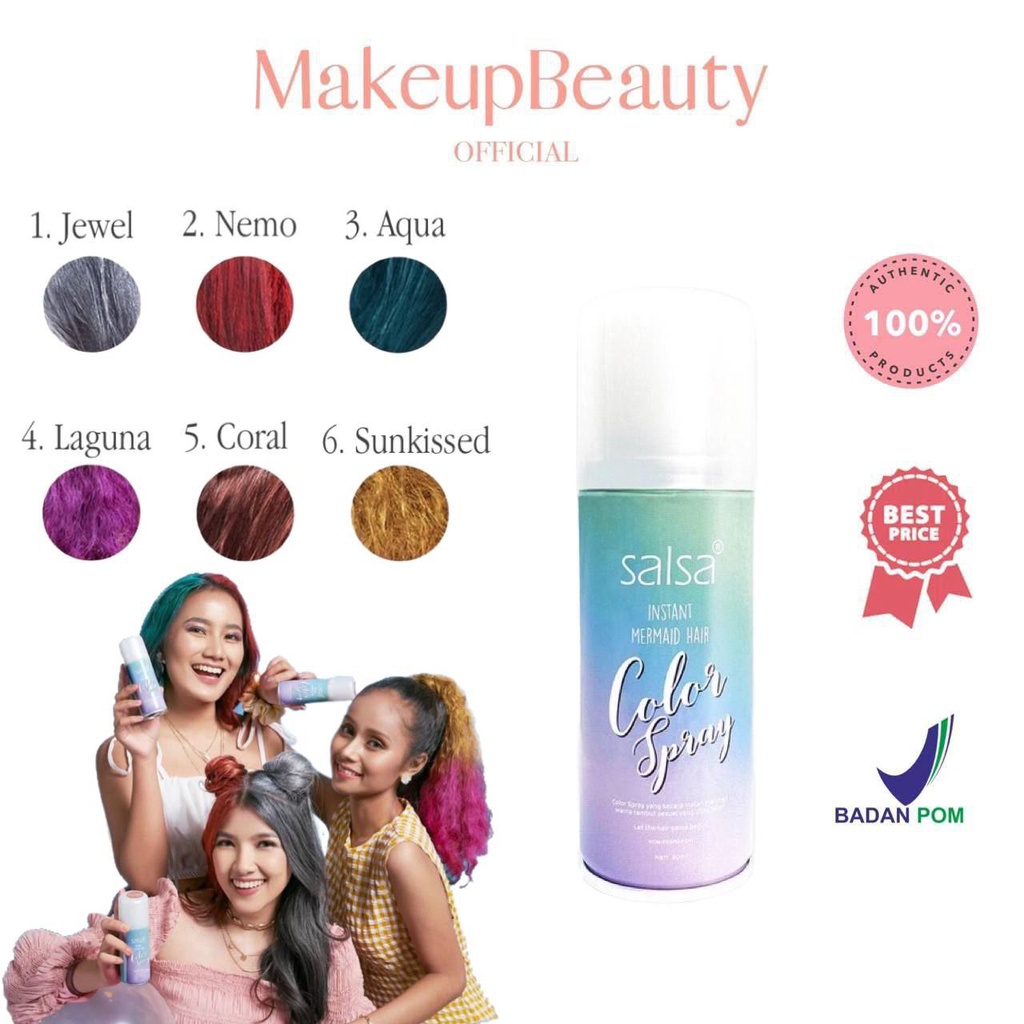 Jual SALSA Instant Mermaid Hair Color Spray 80ml | Semir Rambut ...