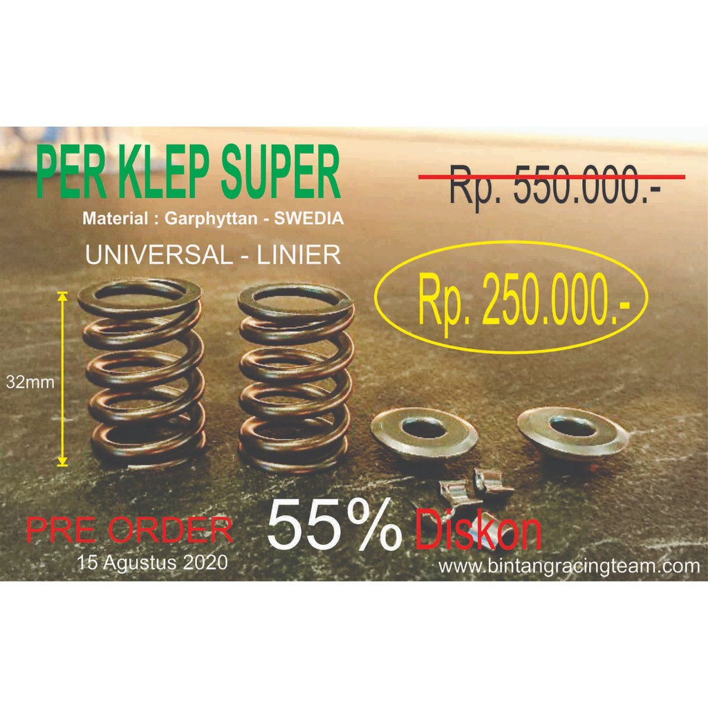 Jual Per Klep Super BRT Universal LINIER BRT Material Garphyttan - Swedia | Shopee Indonesia