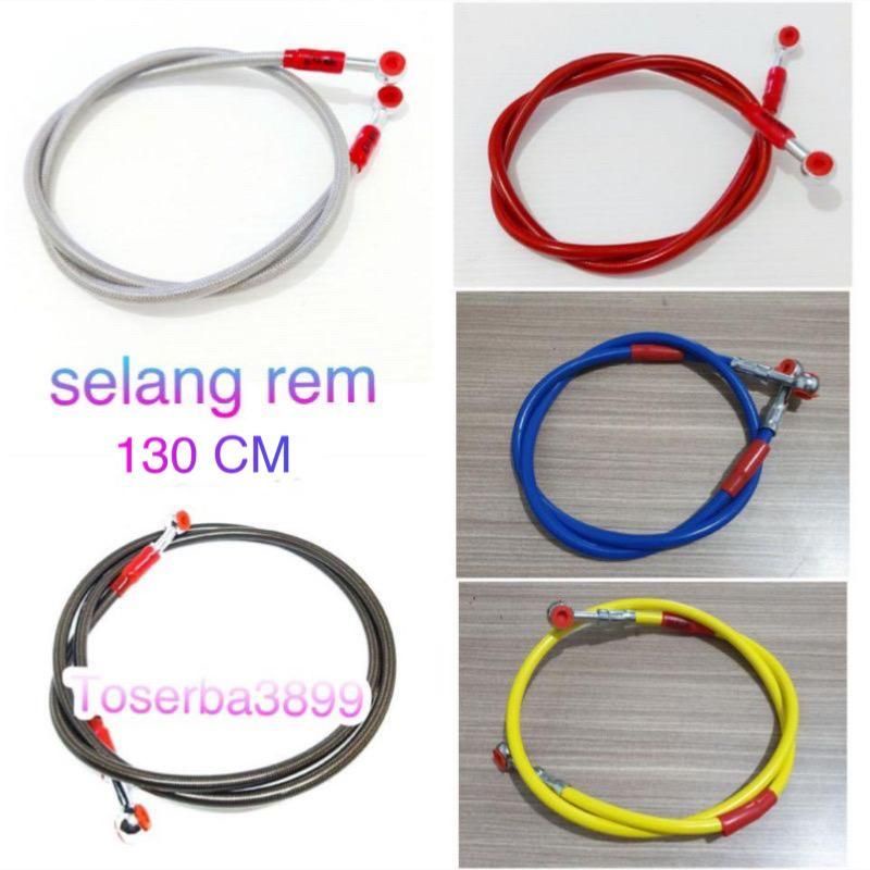 Jual selang rem depan carbon karbon 130 cm model TDR universal motor ...