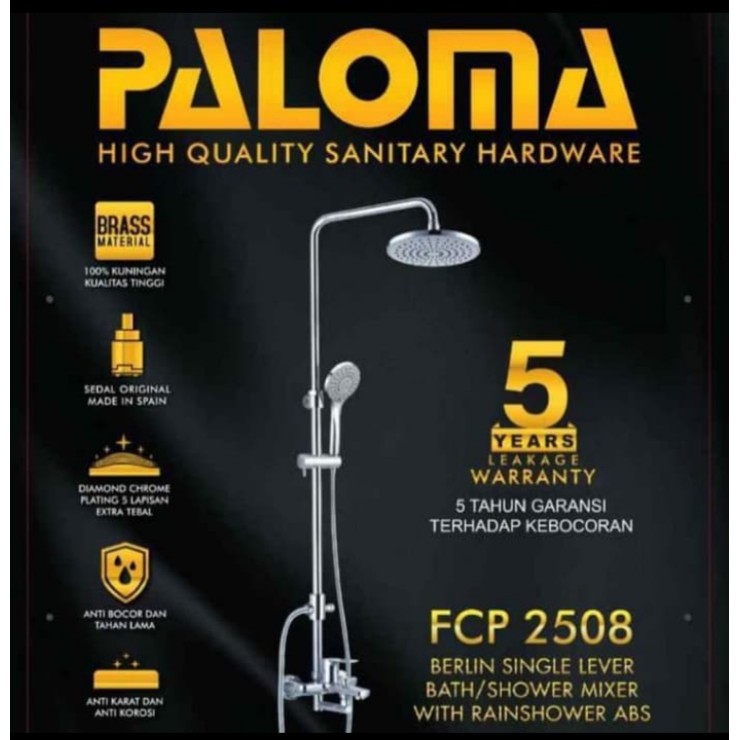 Jual PALOMA FCP 2508 Shower Tiang Column Set Keran Kran Panas Dingin ...