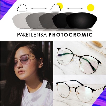 Jual Kacamata photochromic Korea / perlindungan radiasi 2 in 1 kacamata ...