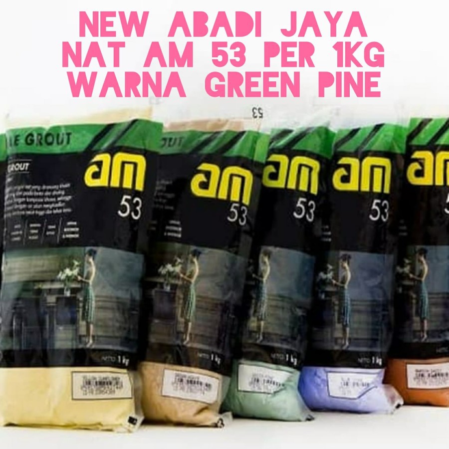 Jual Nat AM 53 Semen Warna Tile Grout Per 1Kg Warna Green Pine | Shopee ...