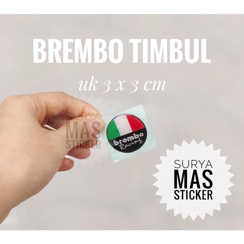 Jual stiker logo brembo timbul sticker kaliper kaliver motor | Shopee ...