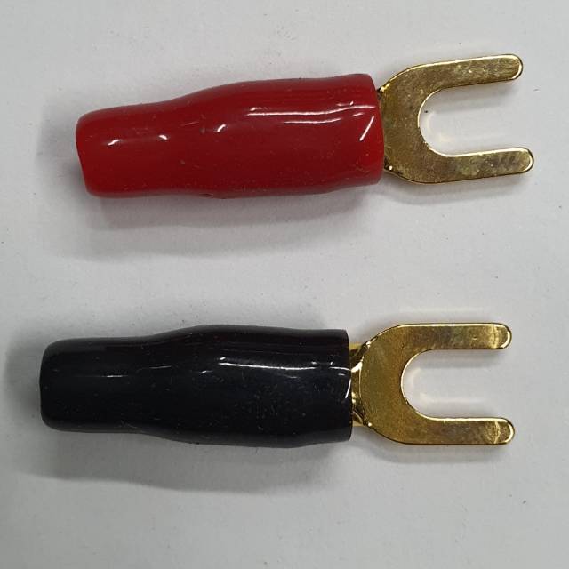 Jual Skun Kabel (Sepatu Kabel) model U 12 AWG Gold Plated (1set/2pcs ...