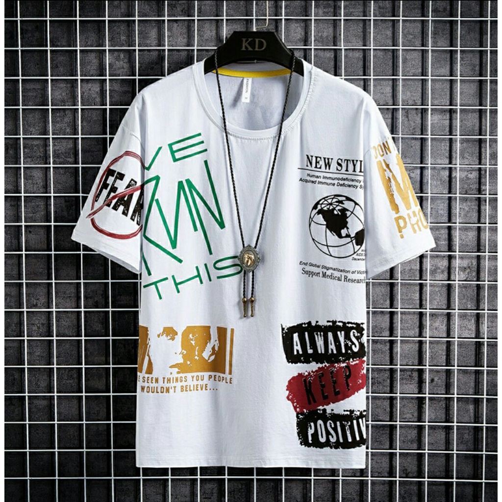 Jual BISA COD// baju oversize pria terbaru baju genri keren size L,XL ...