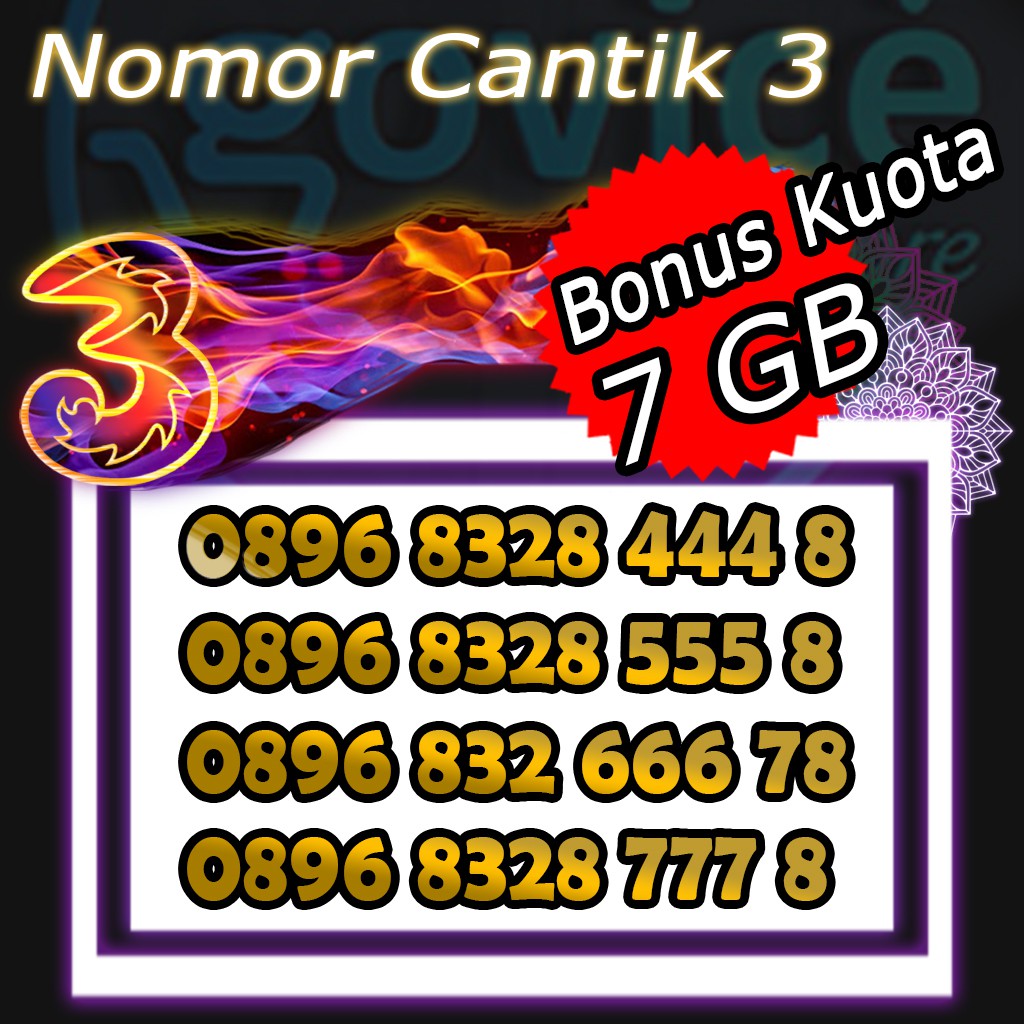 Jual NOMOR TRI CANTIK UNTUK USAHA BISNIS ATAU KELUARGA DAN PASANGAN MU ...