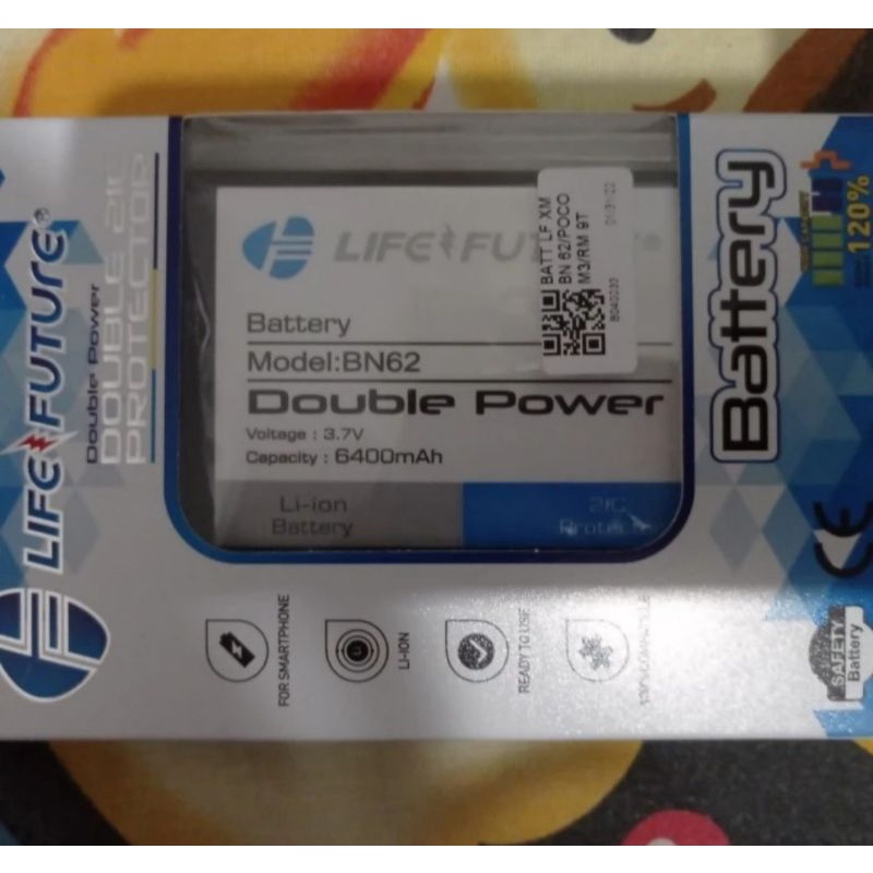 Jual baterai life future xiaomi BN62/Poco M3/RM 9T double power ...