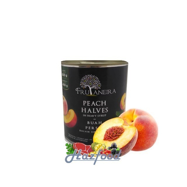 Jual PEACH HALVES KALENG/BUAH PEACH FRUTANEIRA 820 GRAM | Shopee Indonesia