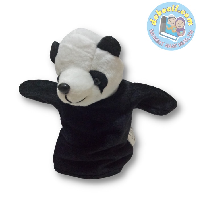 Jual boneka tangan karakter binatang, hand puppet, soft toy - panda ...