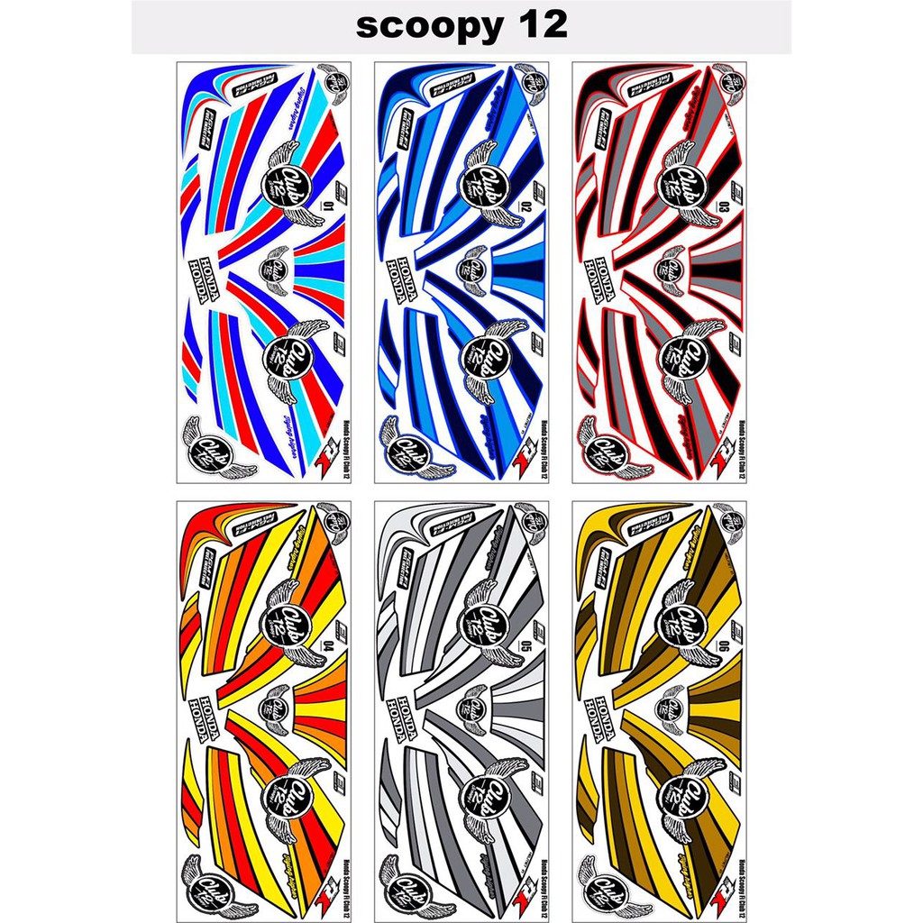 Jual stiker striping motor scoopy club12 | Shopee Indonesia