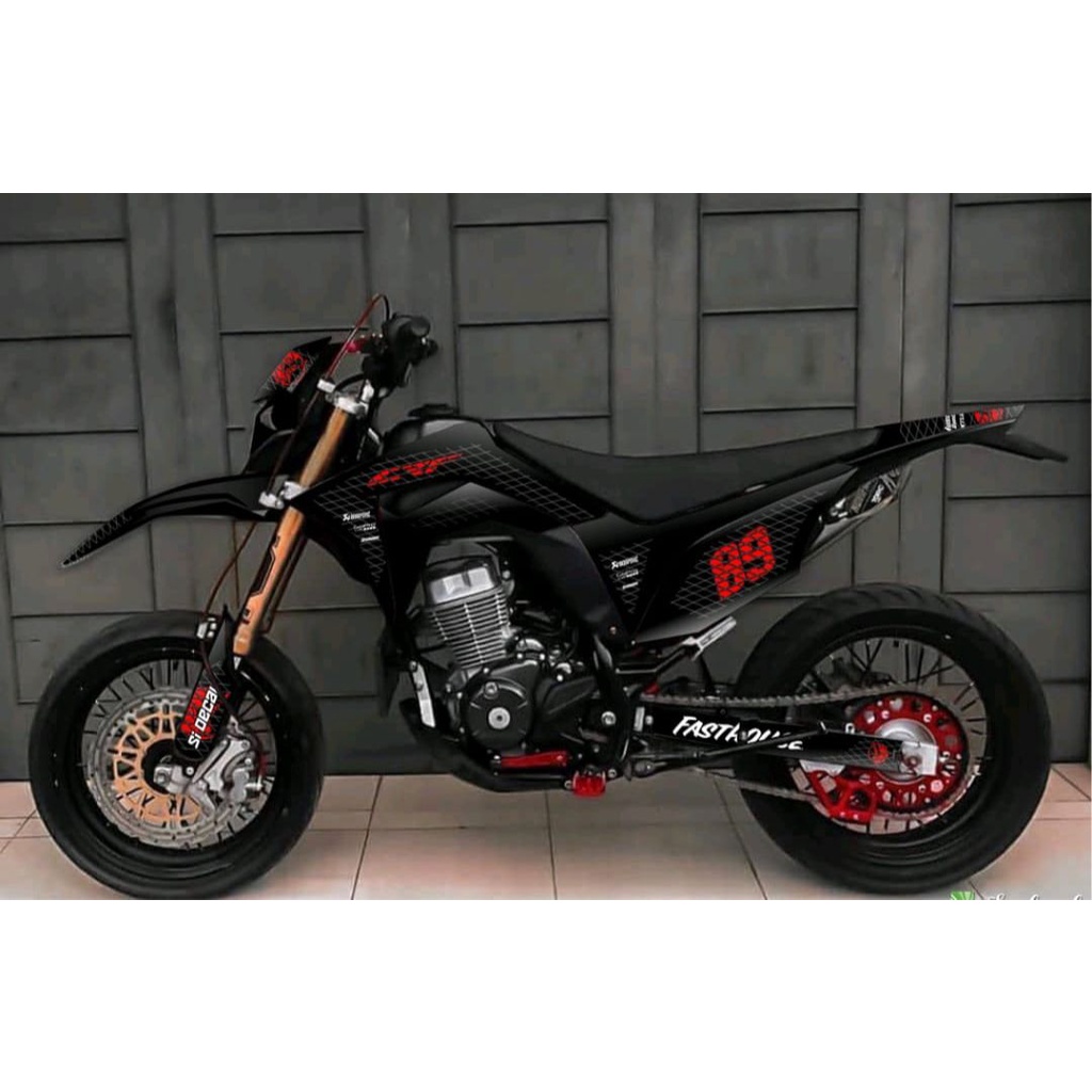 Jual 00181 sticker decals crf 150L desain tema jaring keren kekinian ...