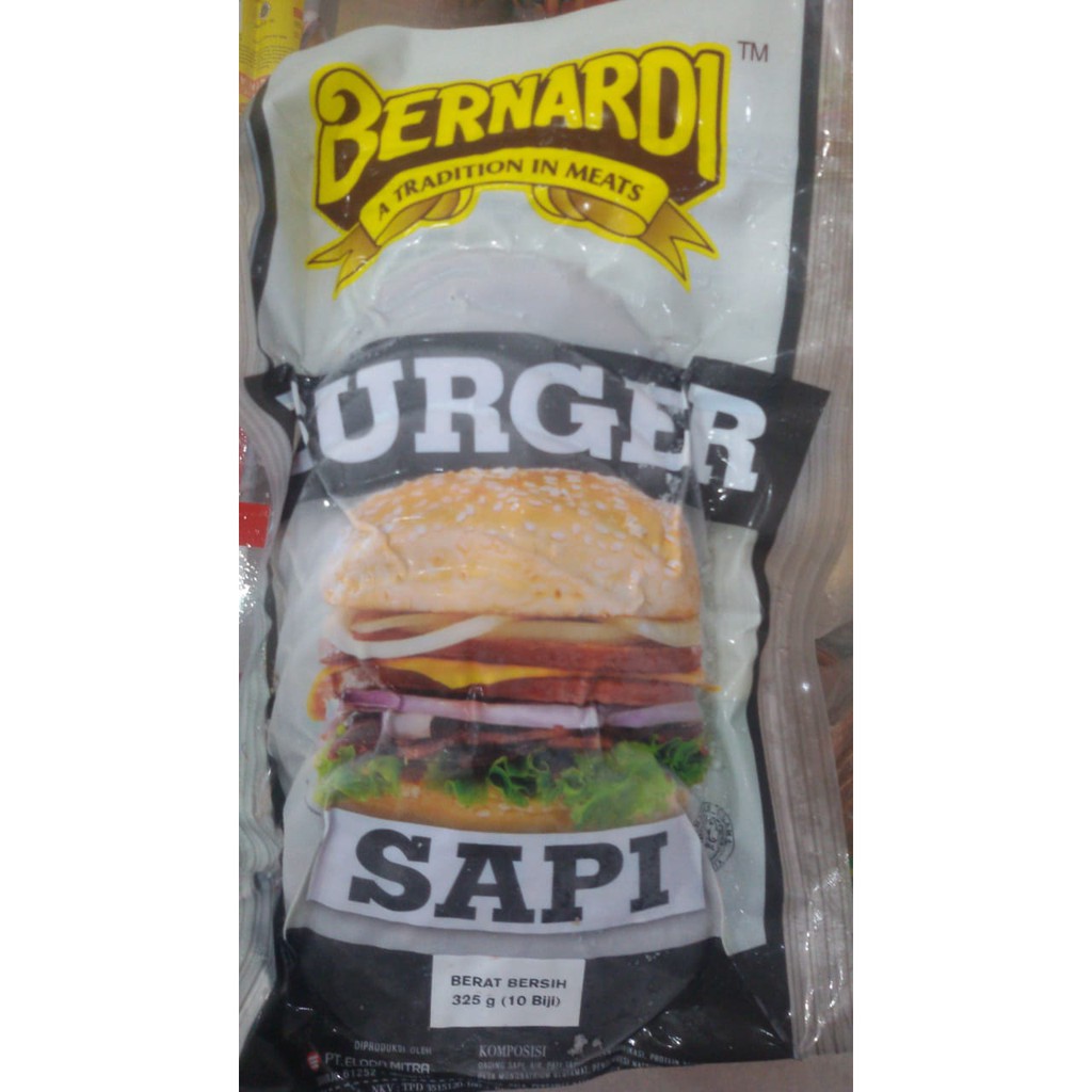 Jual Bernardi Burger Sapi 325gr / daging burger / burger sapi | Shopee ...