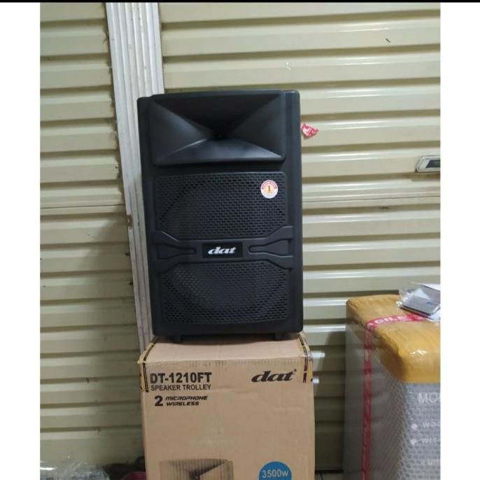 Jual Speaker Portable Dat 12 Inch Dt1210 2 Mic Wireless Usb Bluetooth ...