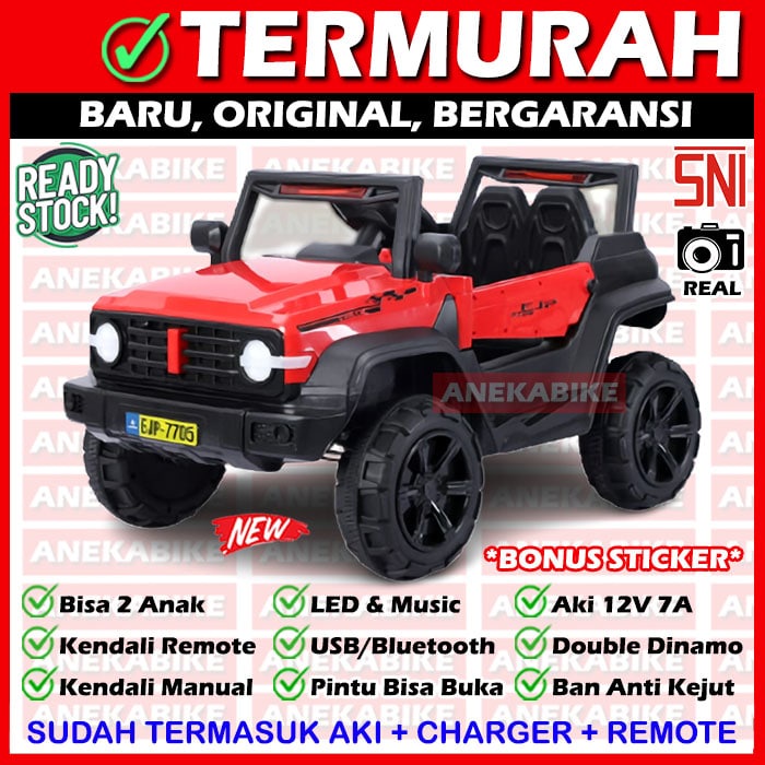 Jual Mobil Aki Anak Remote Jeep Exotic Murah 7705 Off Road | Shopee ...