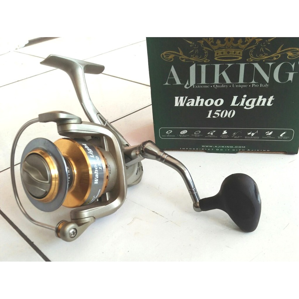 Jual Reel Pancing Ajiking Wahoo light 1500 reel kecil reel 1000 ...