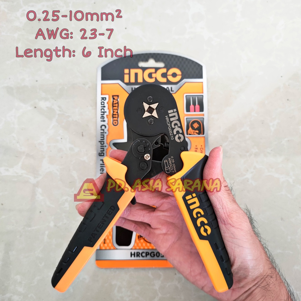 Jual Tang Press Skun Kabel 6" Inch Tubular INGCO HRCPG05210 Ratchet ...