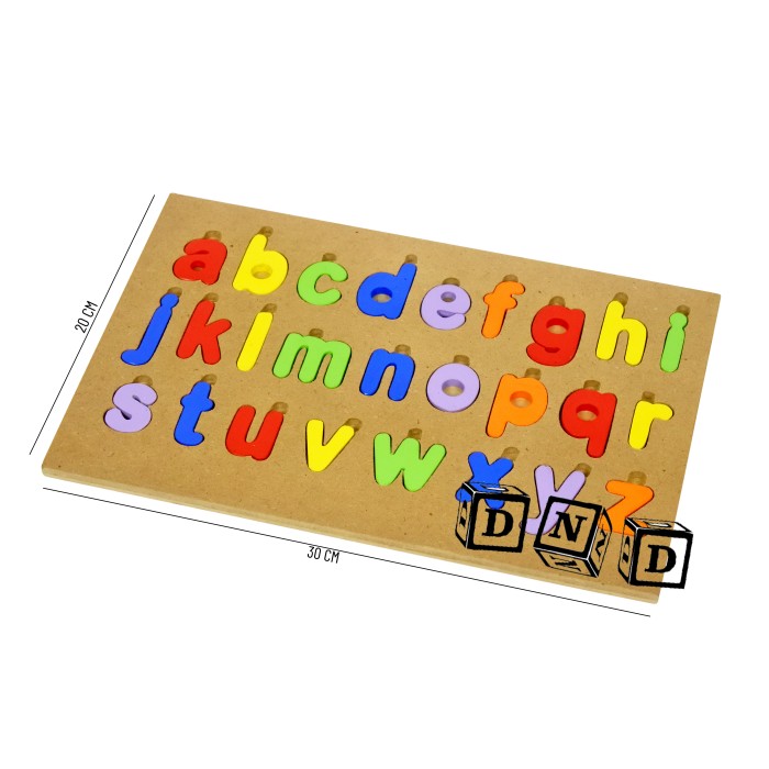 Jual Mainan Edukasi Anak - Wooden Puzzle Kayu Cat Alphabet Abjad Huruf ...
