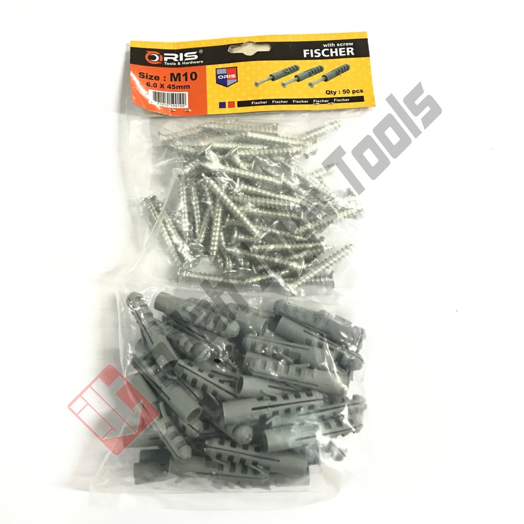 Jual ORIS Fischer Skrup Set S10 - Fisher sekrup Baut Tembok M10 ...