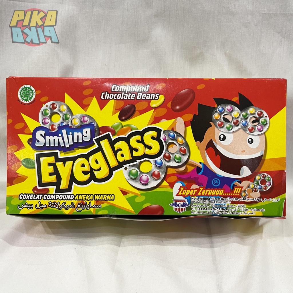 Jual SMILING EYEGLASS PERMEN COKELAT KACAMATA BOX ISI 40 @8g | Shopee ...