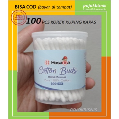 Jual 100 STICK CUTTON BUDS / KOREK KUPING KAPAS / COTTON BUDS DEWASA ...