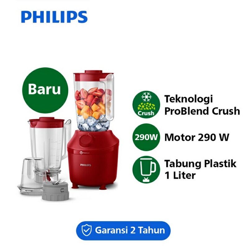 Jual Philips HR2042 3000 SERIES Blender 290 W Plastic - 1 Liter ...