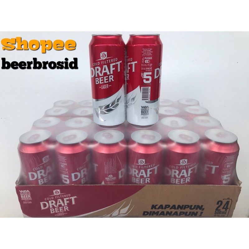 Jual Draftbeer Draft beer can 5OOml isi 24 kaleng (cargo) | Shopee ...