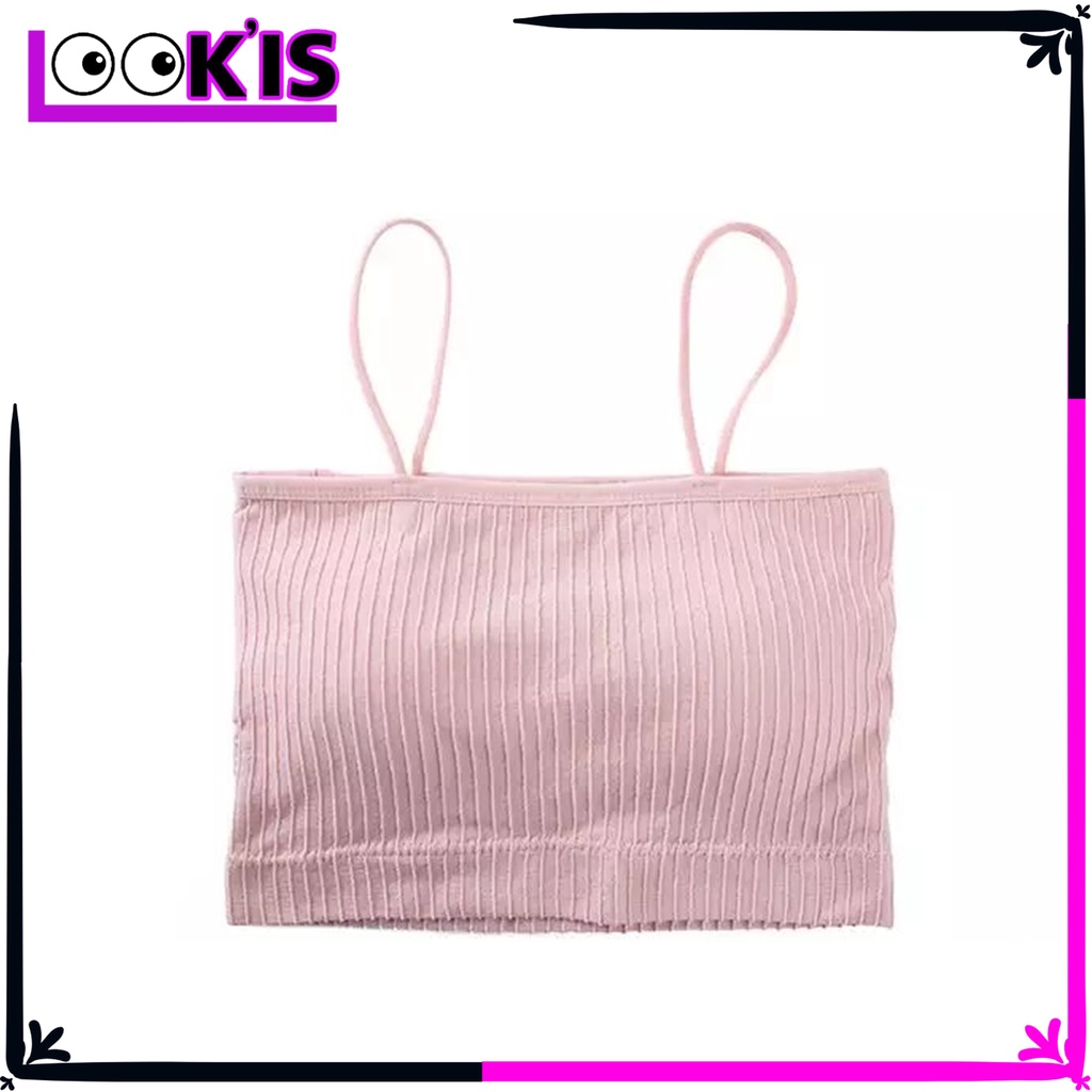 Jual LOOK'IS - Bra Sport Elastic Bandeau Tank Tops B100 | Shopee Indonesia