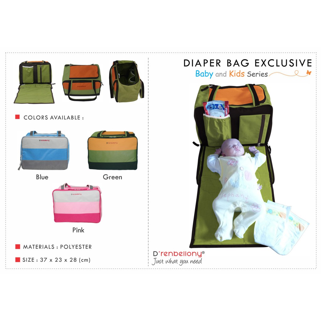 Jual DIAPER BAG EXCLUSIVE ( DBE) D'renbellony | Shopee Indonesia