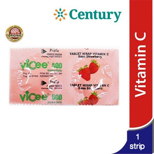 Jual Vicee Strawberry isi 2 tab / Harga tercantum untuk 1 strip ...
