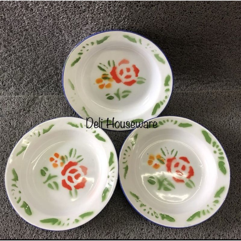 Jual Piring Bunga Kaleng / Piring Bunga Enamel / Piring Jadul 22cm ...
