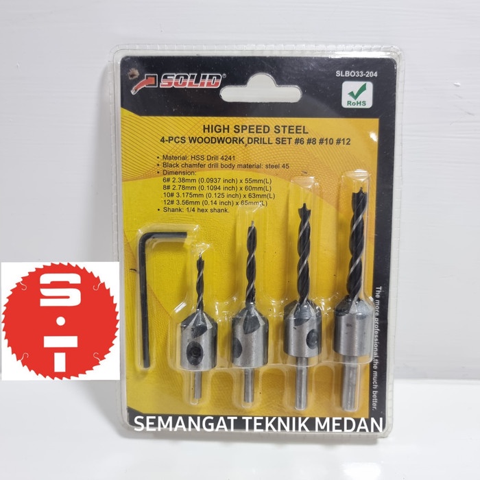 Jual 4Pcs Mata Bor Countersink Drill Bit Set Kayu Sekrup Skrup Tanam ...