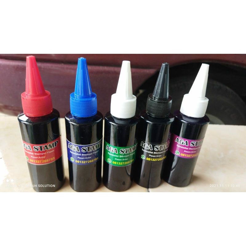 Jual TINTA STEMPEL WARNA/ TINTA STEMPEL OTOMATIS/ TINTA STEMPEL FLASH ...