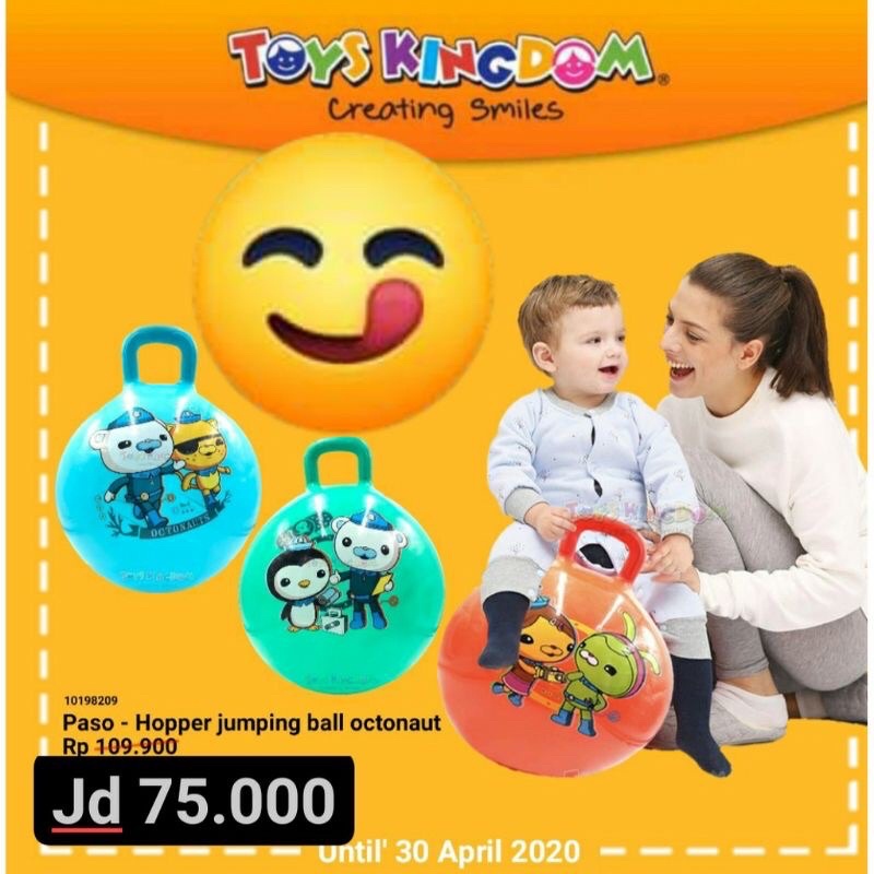 Jual Paso hopper jumping ball octonauts bola karet FREE POMPA hopper ...