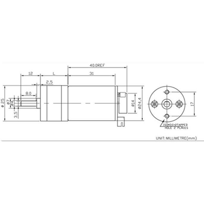 Jual Baru High Torque Motor Dc 25Ga370 12V 100Rpm Barang Kualitas Terbaik | Shopee Indonesia