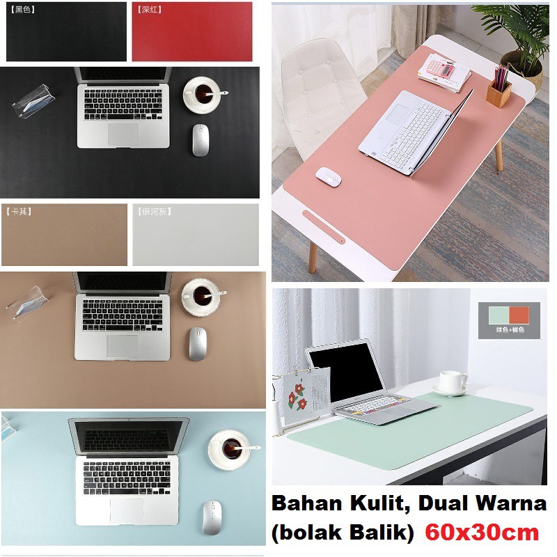 Jual Mouse Pad Kulit Dua Warna Ukuran Besar /Alas Keyboard Meja Laptop ...