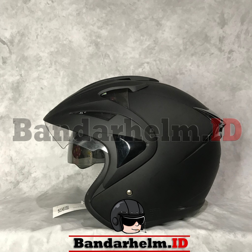 Jual Helm HIU Arrow Double Visor Black Doff | Shopee Indonesia