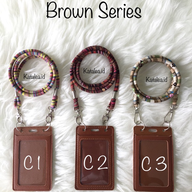 Jual Id Card Holder Tali Tenun / Lanyard Tenun - Coklat | Shopee Indonesia