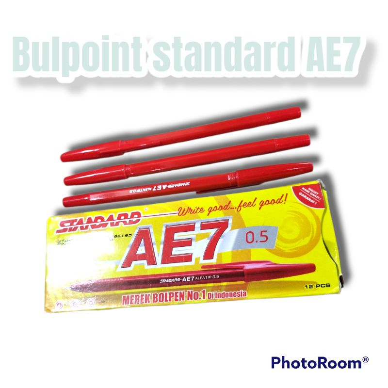Jual Ballpoint/ Pulpen Standard AE7 ( 1lusin ) | Shopee Indonesia