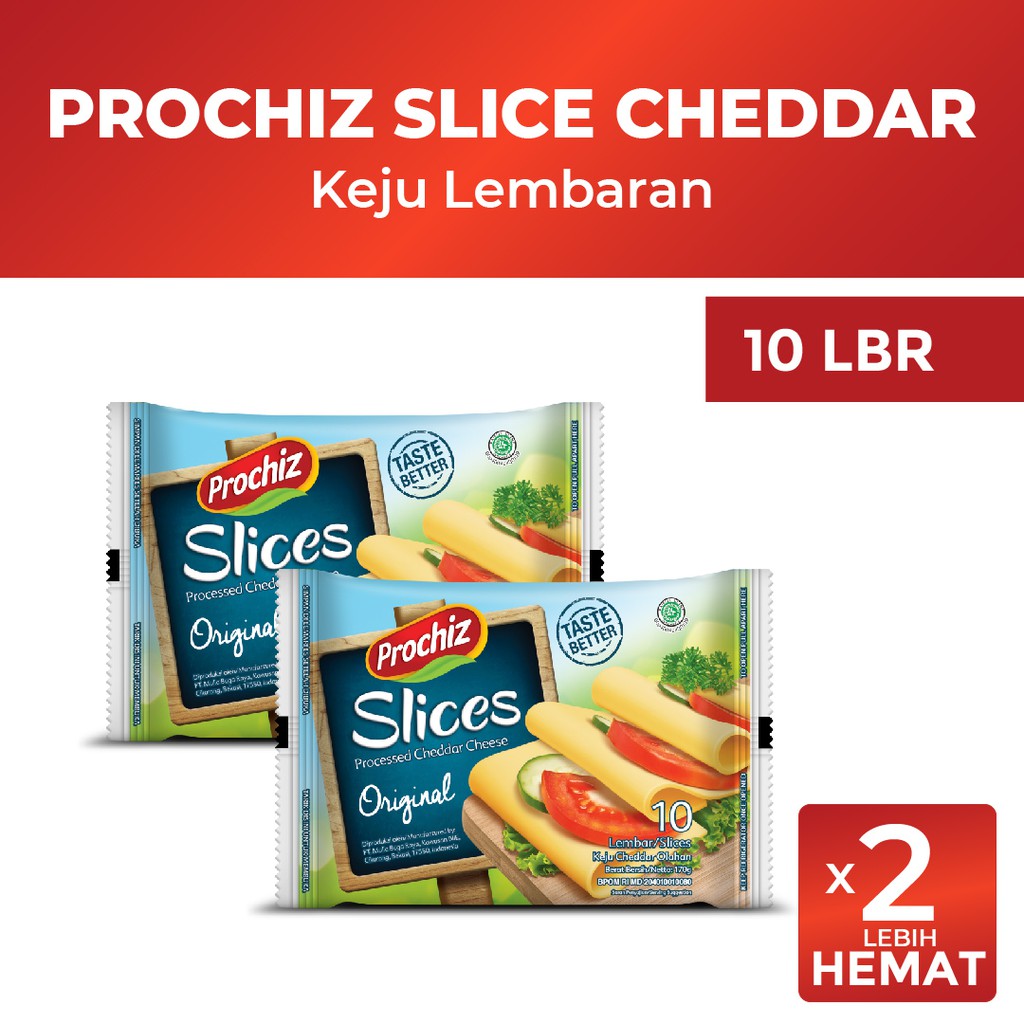 Jual PROCHIZ Slice Cheddar 10's Double Pack | Shopee Indonesia