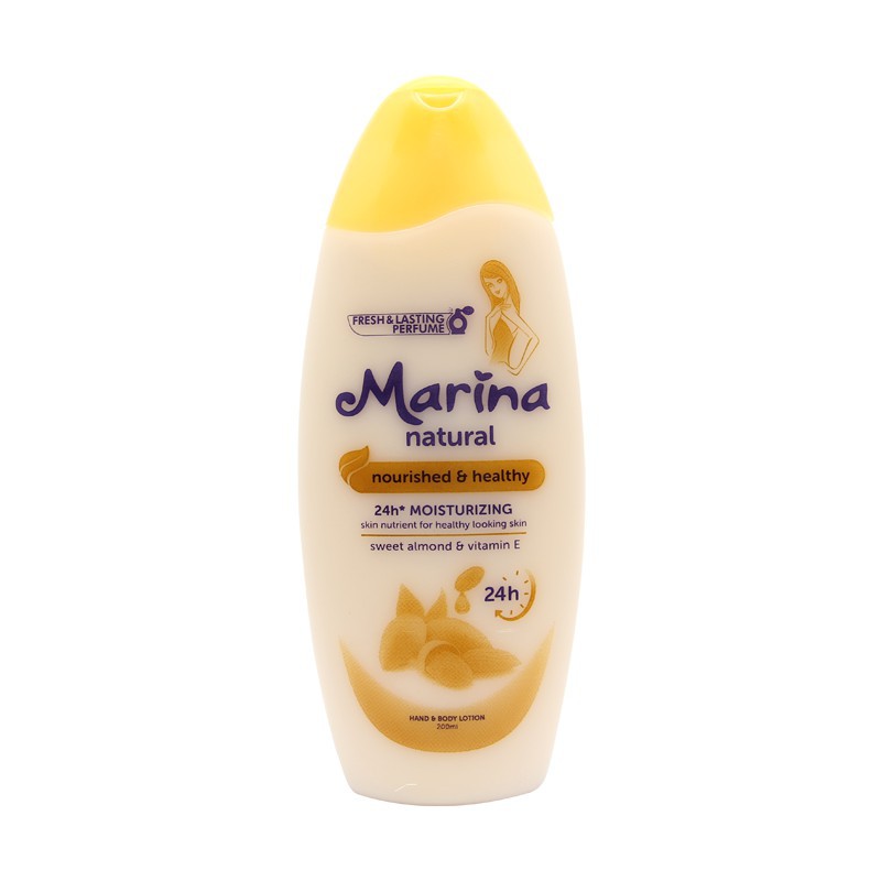 Jual MARINA HAND & BODY LOTION NATURAL NOURISHED & HEALTHY 200ML ...